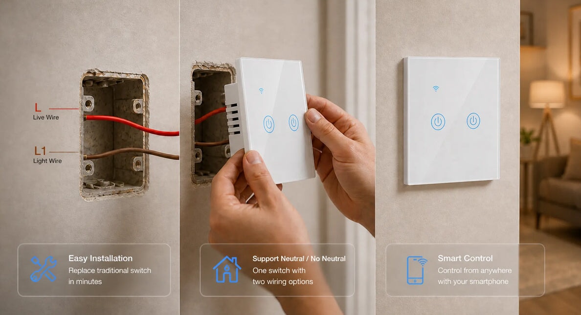 BSEED Smart Switch Without Neutral Wire Explained for Beginners