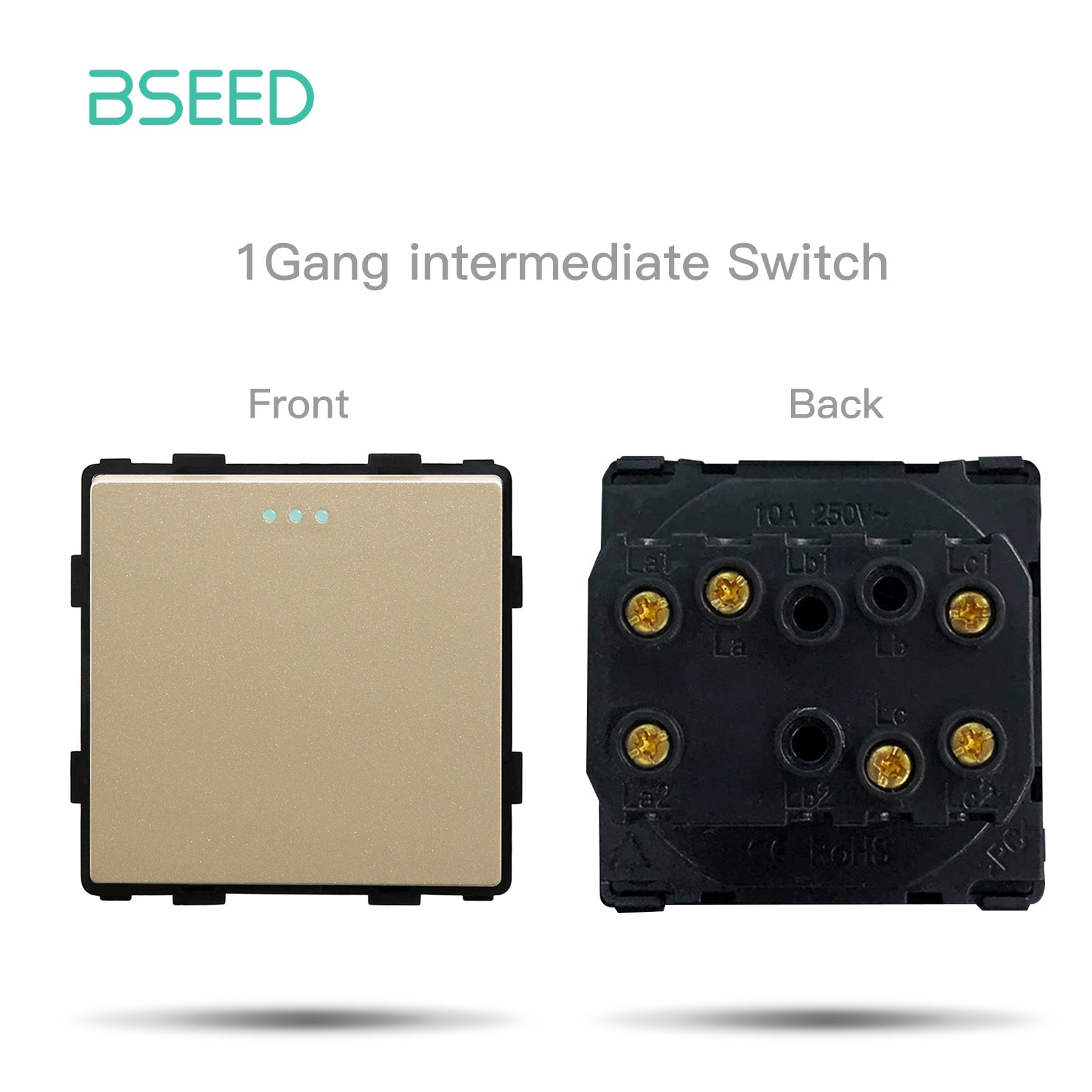 Bseed 1/2/3 Gang 1/2/3 Way Button Light Switch Function Key Touch Cont ...
