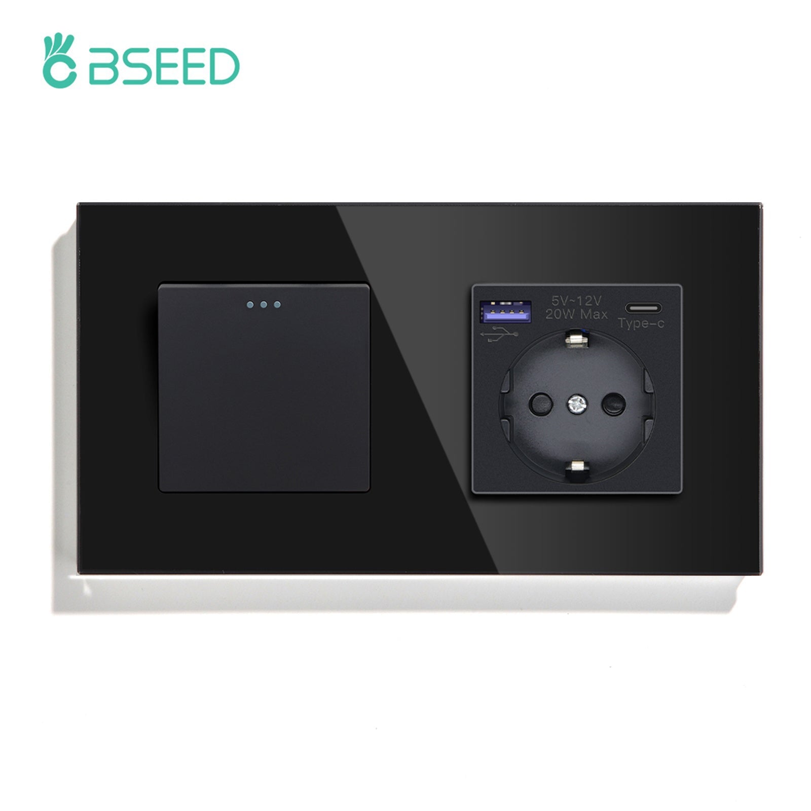 BSEED Mechanical 1/2/3 Gang 1/2Way Touch Light Switch With Normal Eu S ...