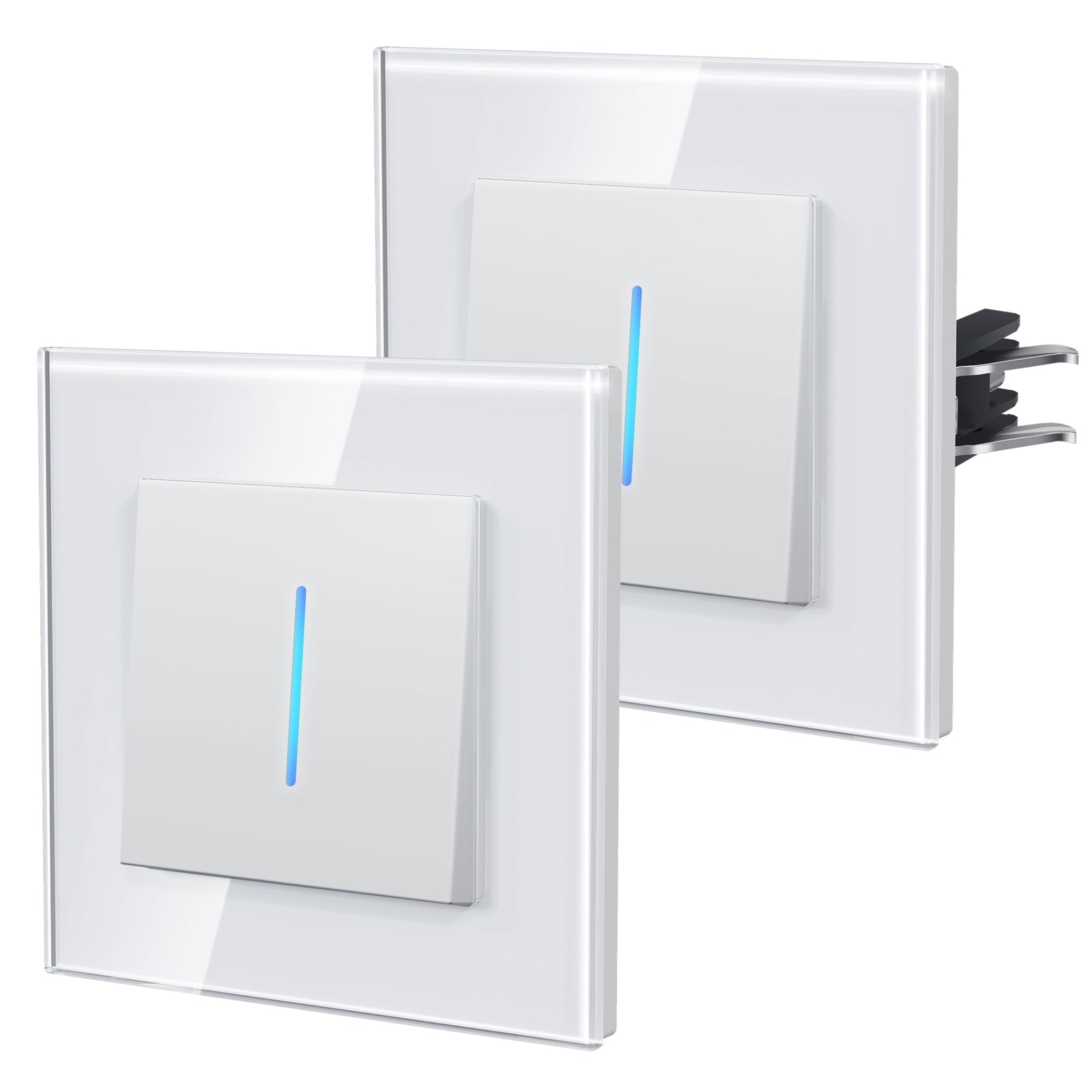 Bseed Echo Series Light Switch 2Way Switch Glass Panel With Clamping t