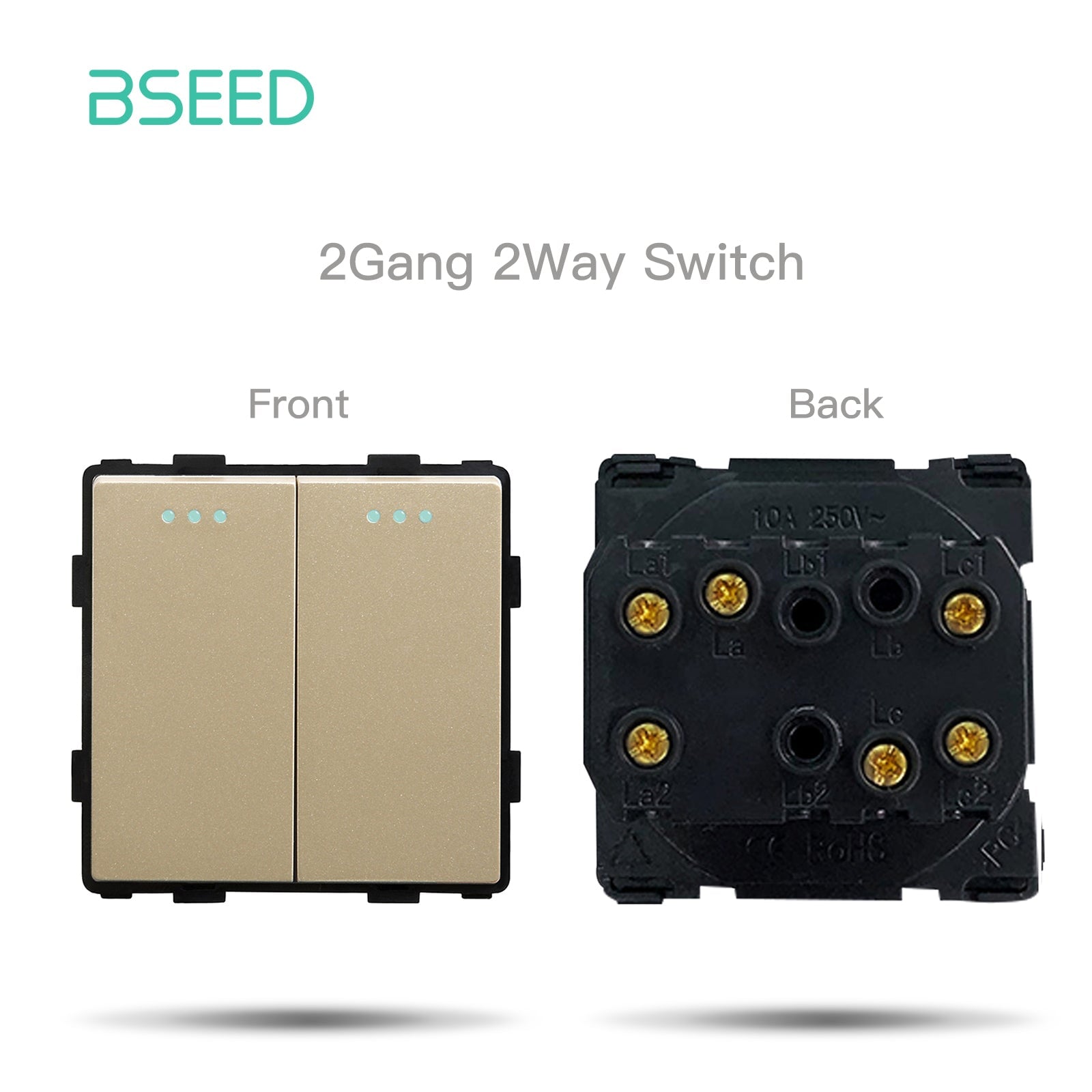 Bseed 1/2/3 Gang 1/2/3 Way Button Light Switch Function Key Touch Cont ...
