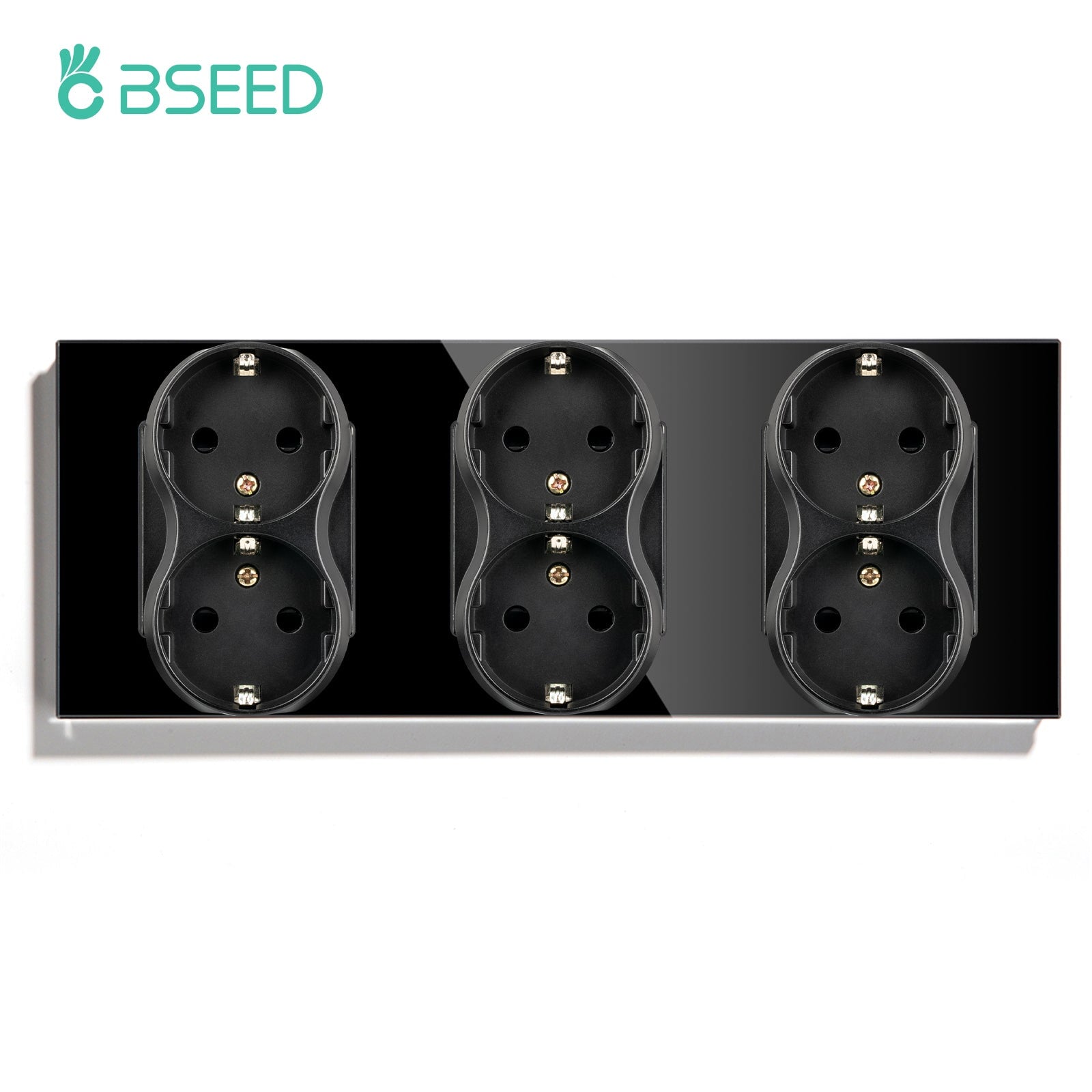 BSEED EU Double Sockets Power Wall Outlet Home Wall Power Sockets Glas ...