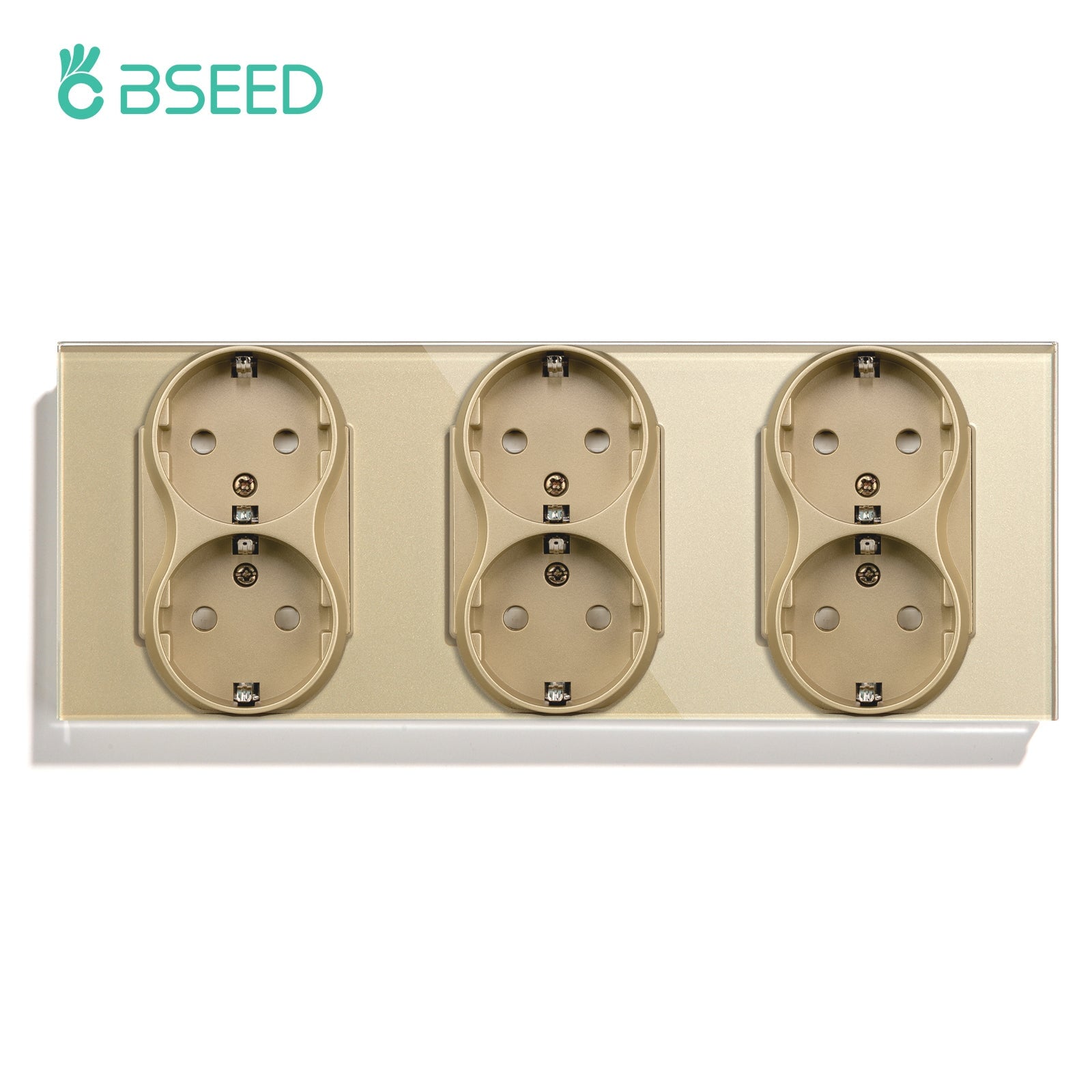 BSEED EU Double Sockets Power Wall Outlet Home Wall Power Sockets Glas ...