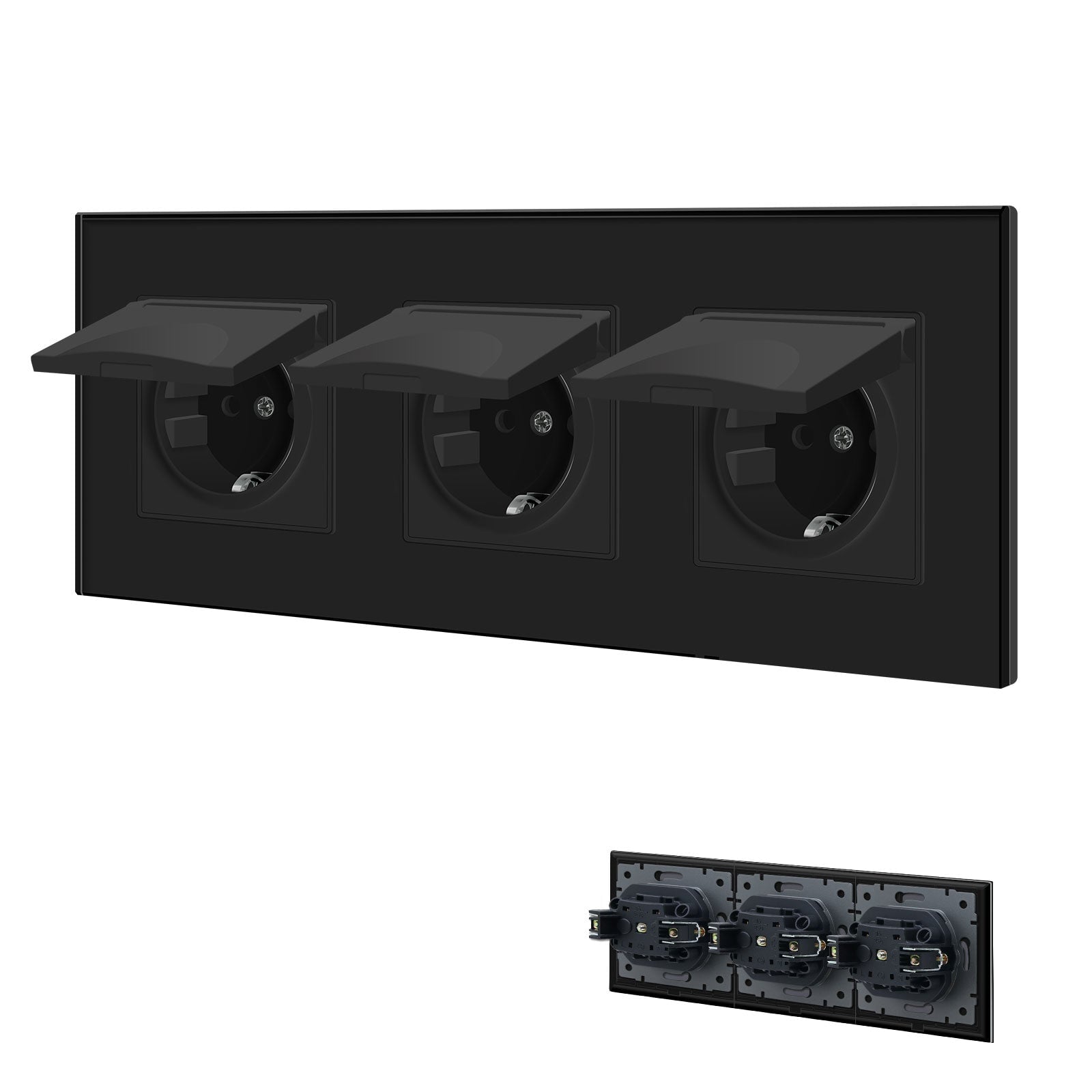 Bseed Waterproof Socket EU Standard Glass Panel with Claw technology ...