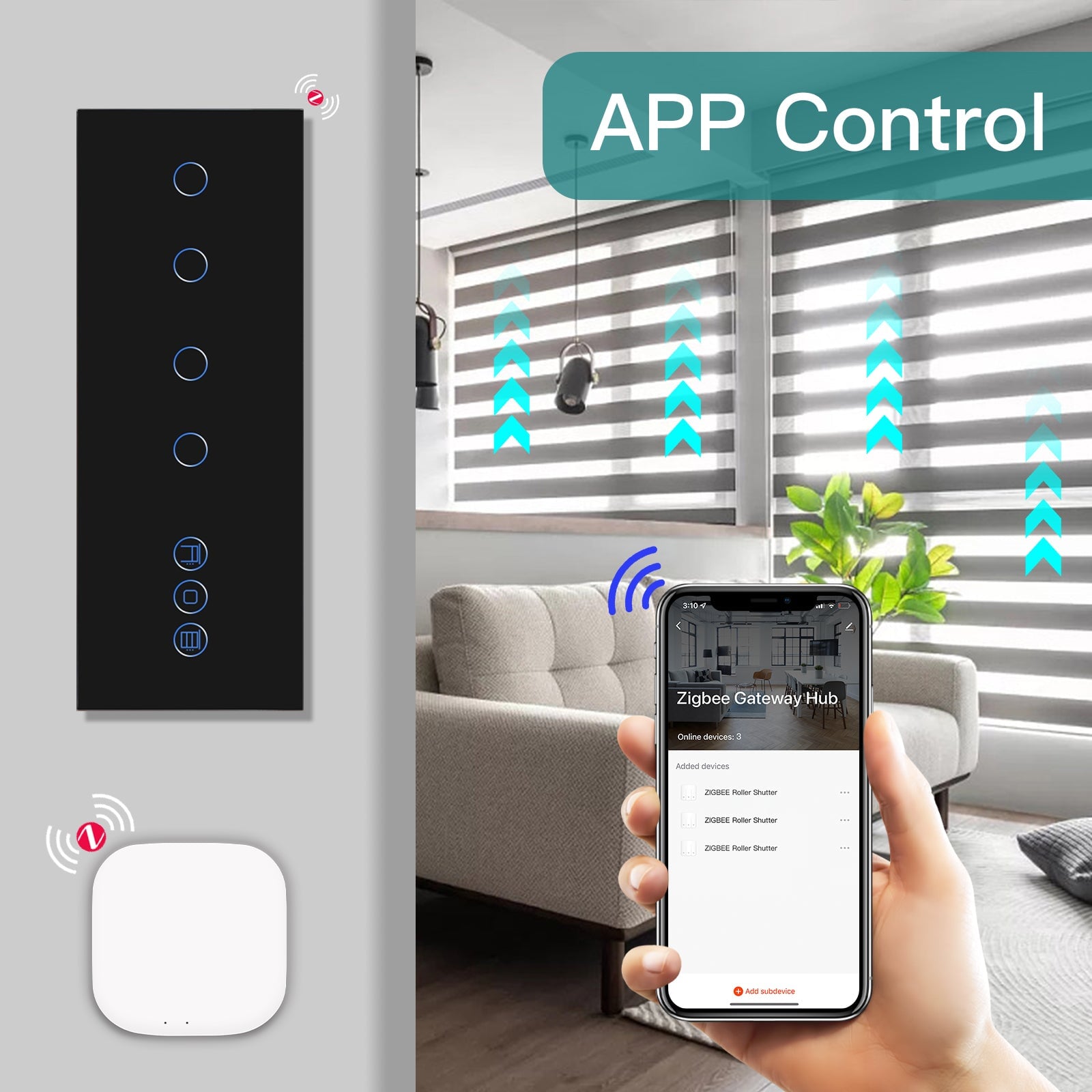 BSEED Zigbee 1/2/3 Gang Light Switches with Roller Shutter Switch – Bseedswitch