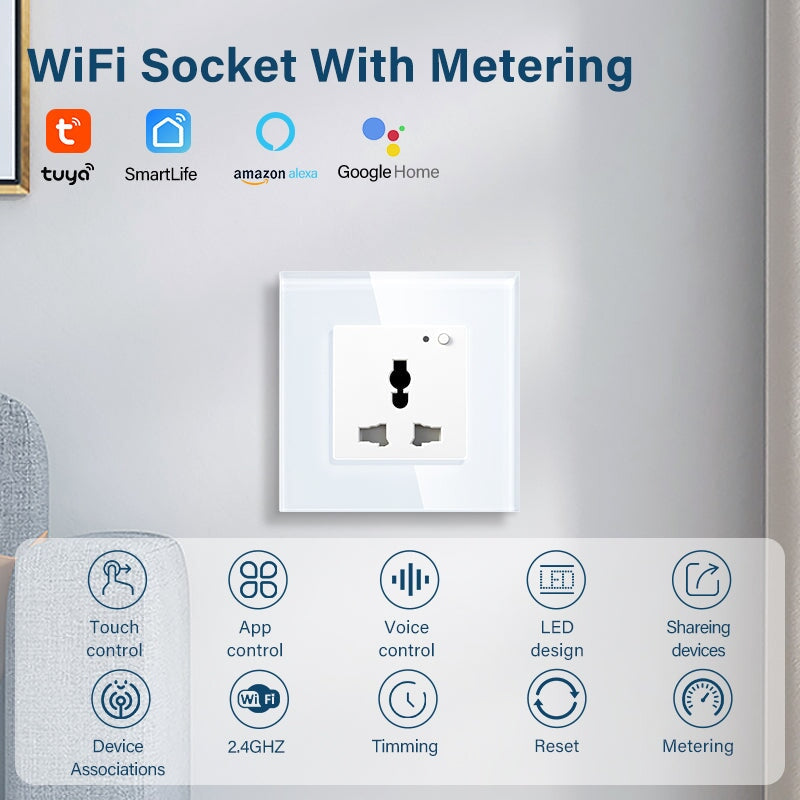 BSEED Smart WiFi Multi-Function Wall Sockets with Energy monitoring ...