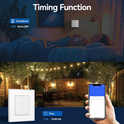 Bseed Echo Smart Wifi Light Switch with Dimmer switch Wifi Work With A