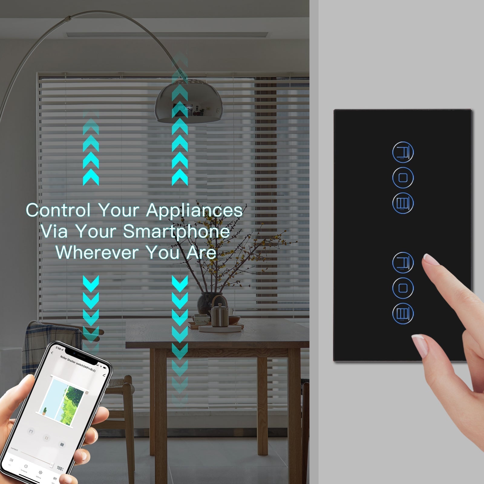 BSEED Zigbee doubel Shutter Switch Smart Wall Touch Switch – Bseedswitch