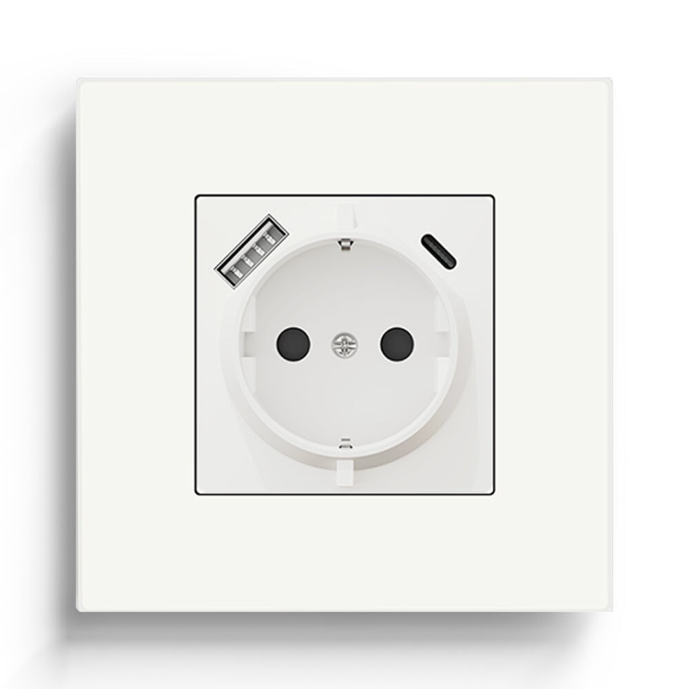 BSEED EU sockets Type-C Wall Socket With USB with Claw technology