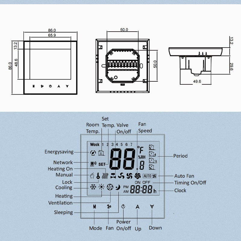 zigbee WiFi Smart Central Air Conditioner Temperature Controller ...