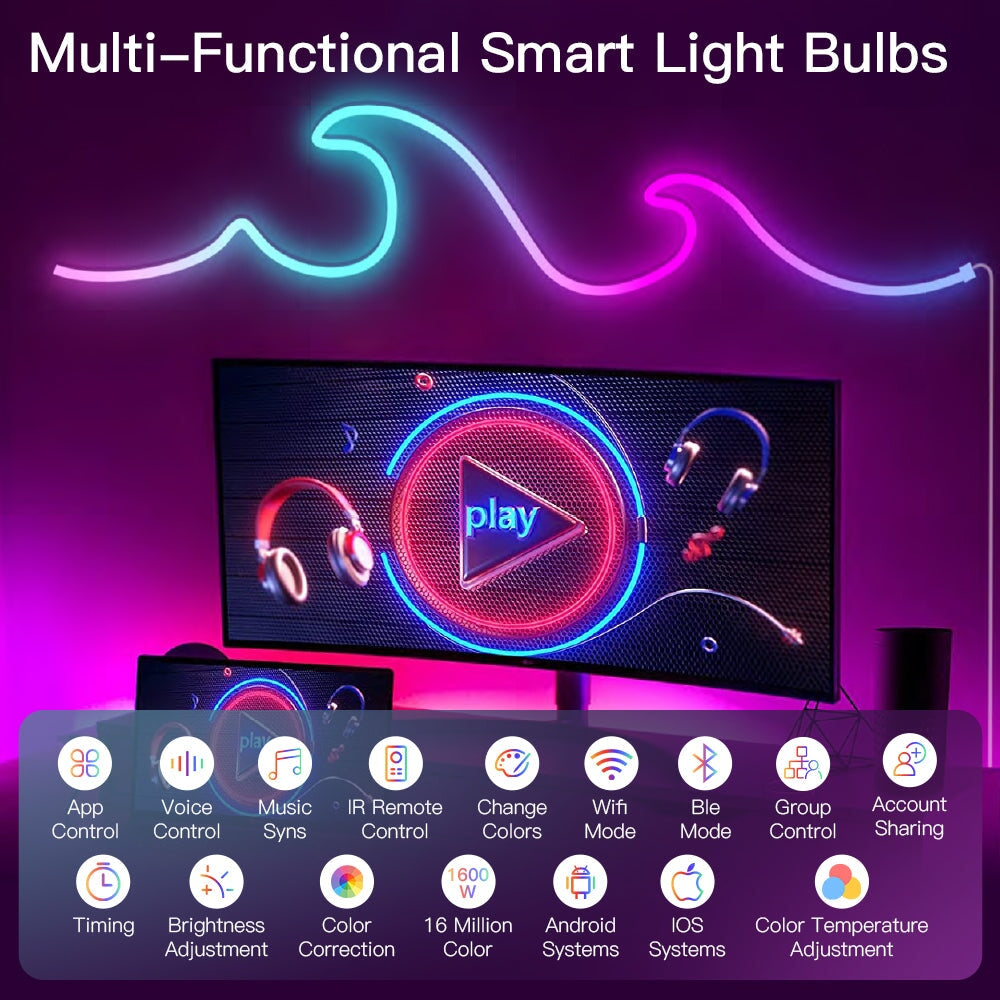 Wifi IR Bluetooth Smart LED Neon Light Strip RGB Color – Bseedswitch