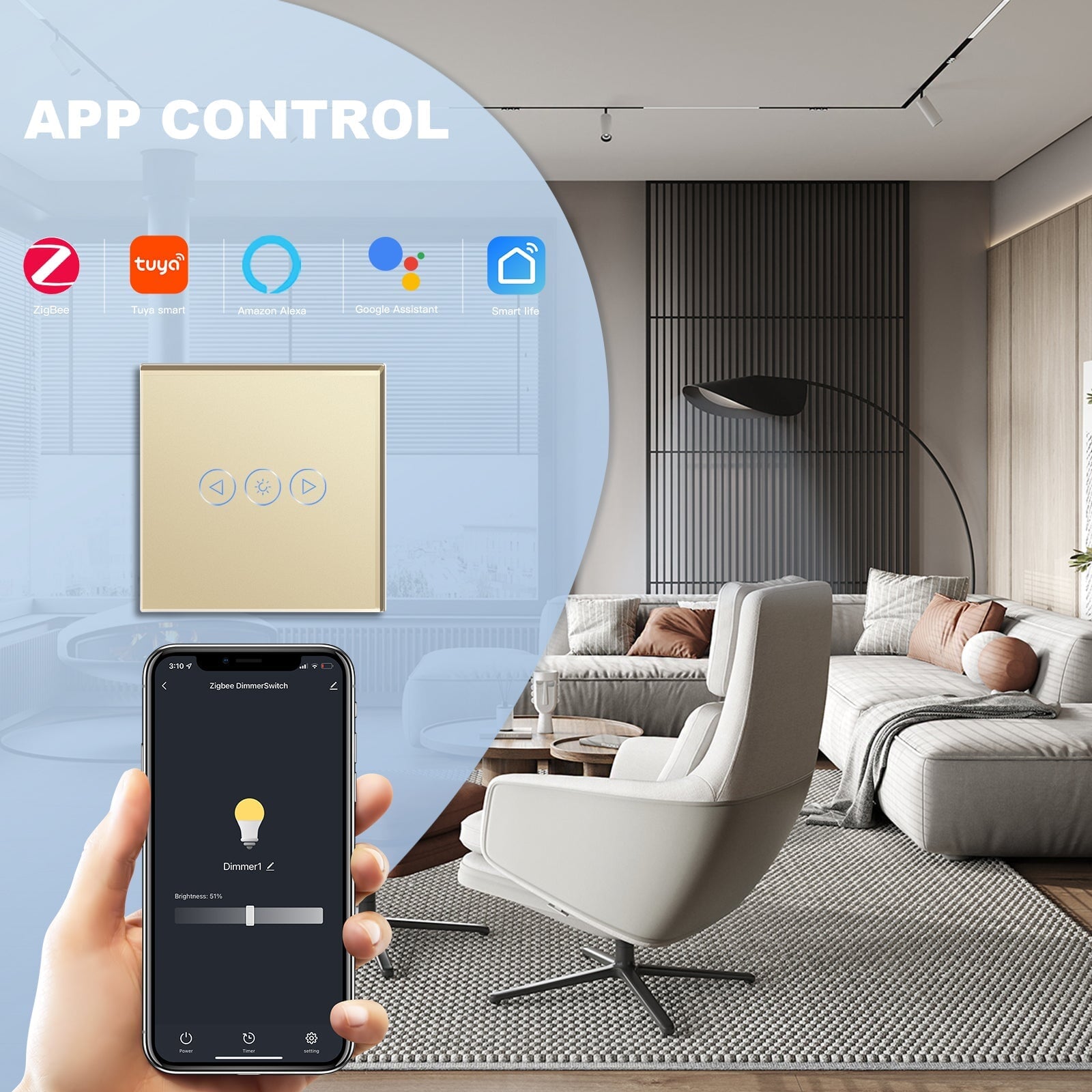 Bseed 2WAY Zigbee Touch Light Dimmer Smart Switch – Bseedswitch