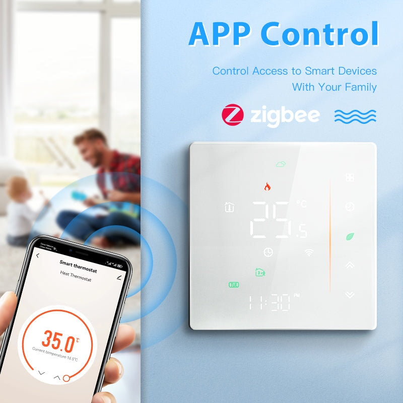 BSEED zigbee Touch LED integrated Screen Floor Heating Room Thermostat ...