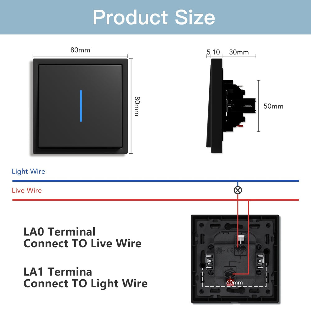 Grand Series Mechanical Light switch with Clamping Technology With Neo