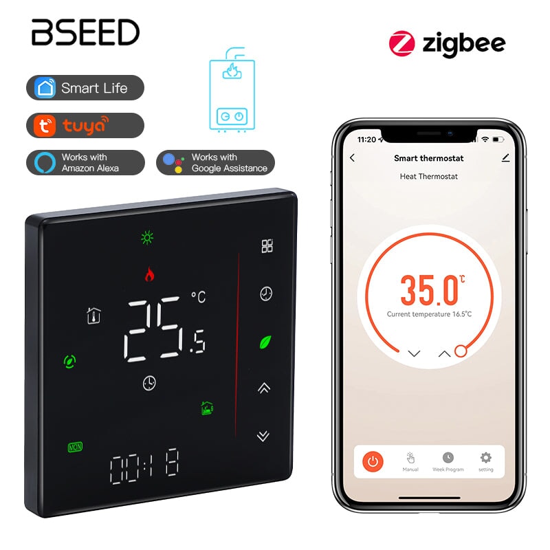BSEED zigbee Touch LED integrated Screen Floor Heating Room Thermostat – Bseedswitch