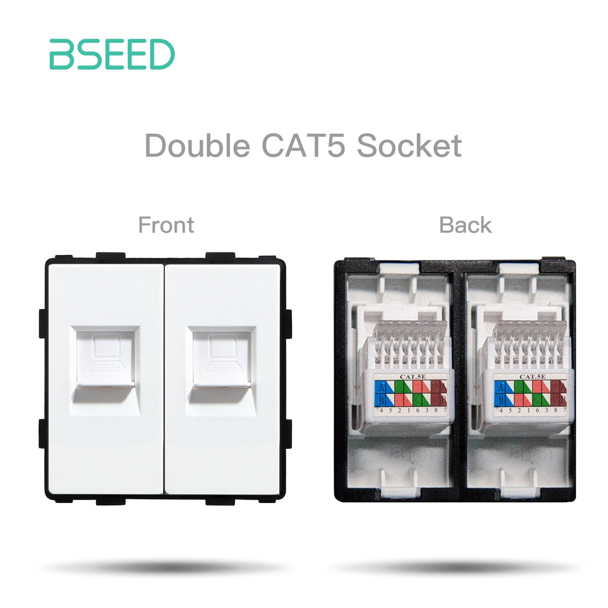 Bseed Glass Frame CAT5 Socket 86mm RJ45 computer network socket ...