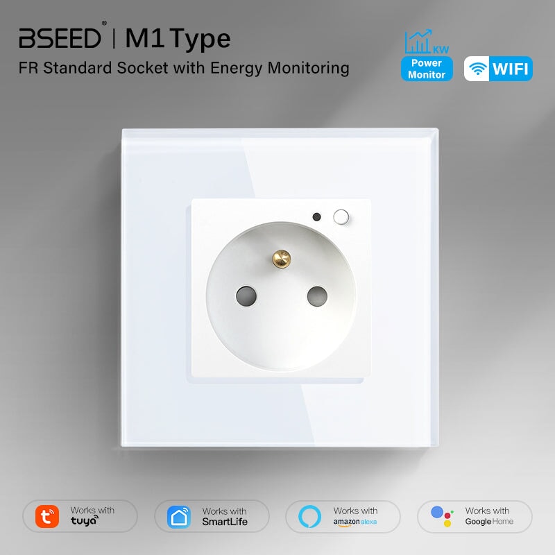 Bseed Wifi FR Standard Socket Wall Sockets With Energy Monitoring ...