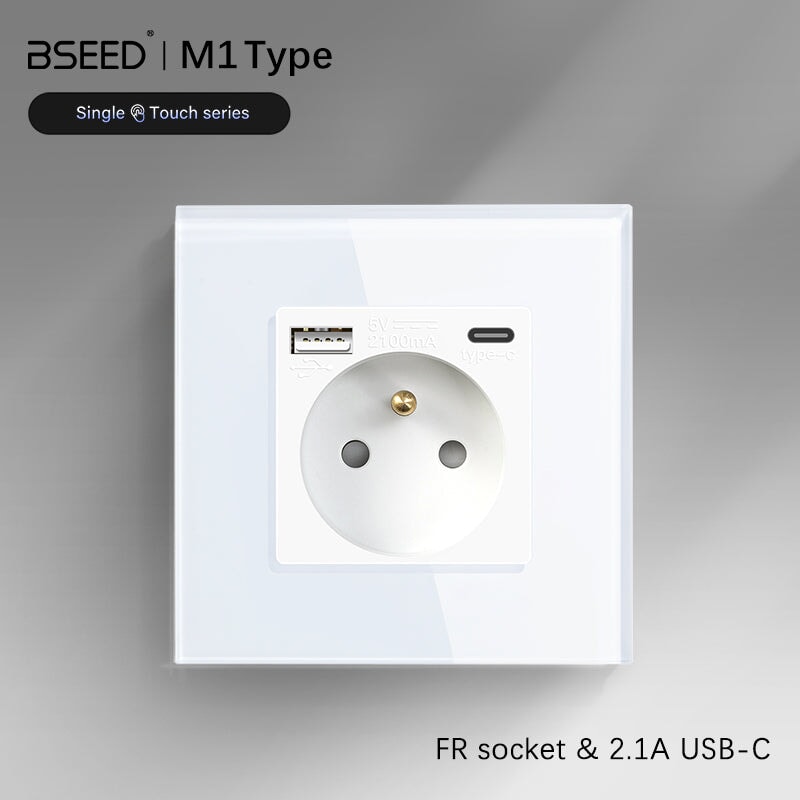 BSEED FR Wall Sockets Type-C Interface Outlet Wall Socket With Charge ...