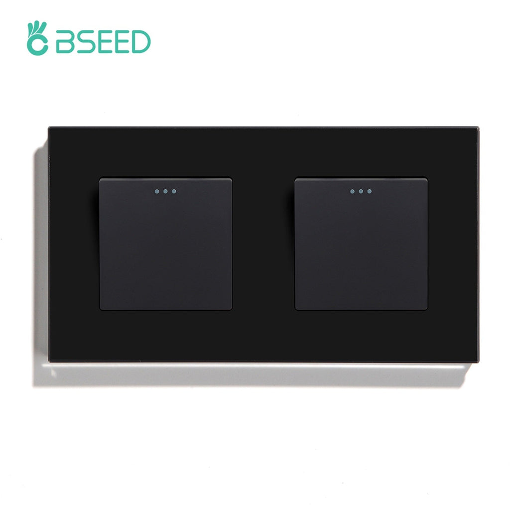 Bseed Button Light Switch 1Gang 1/2/3 Way Mechanical Switches Crossbar ...