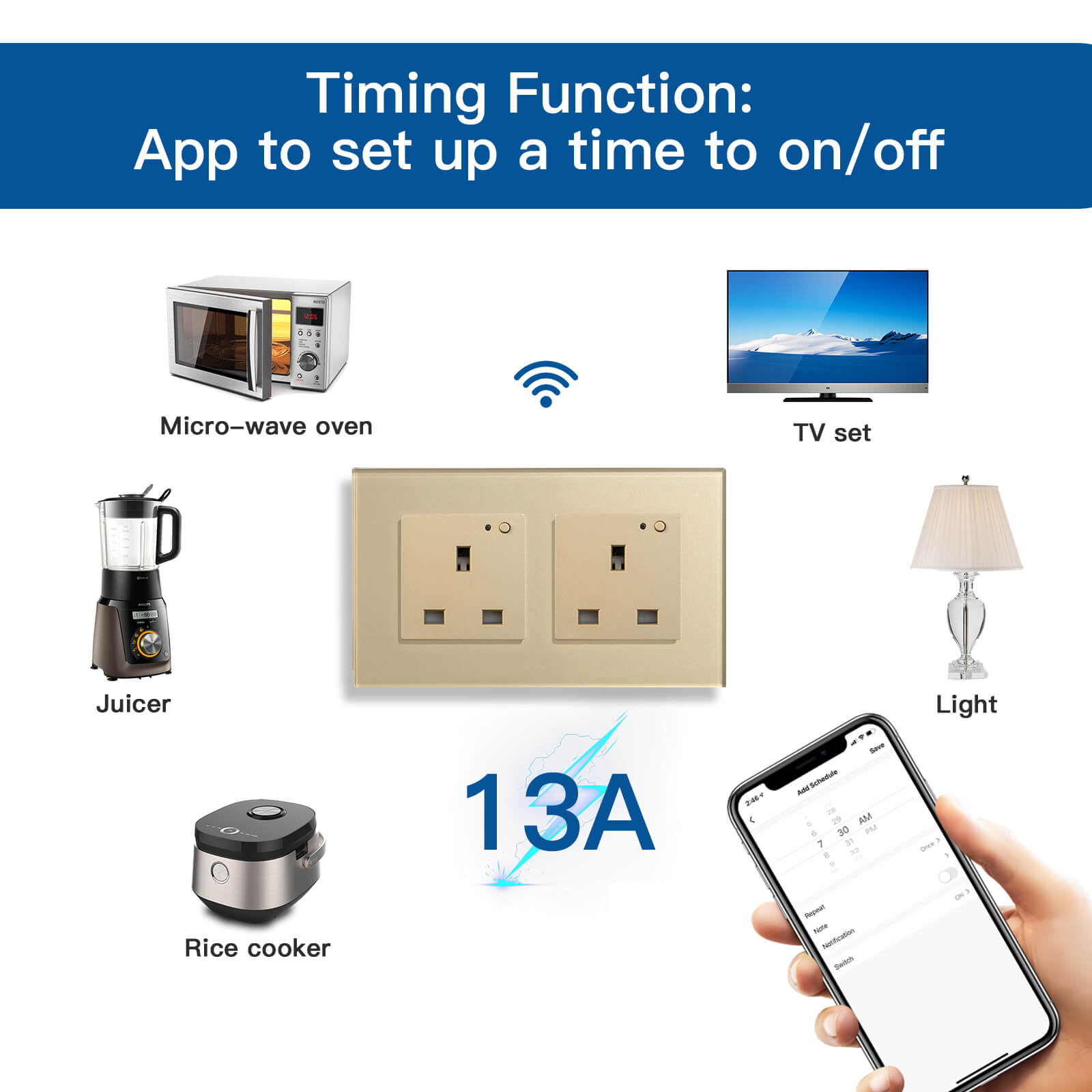 BSEED Smart WiFi UK Standards Wall Sockets with Metering – Bseedswitch