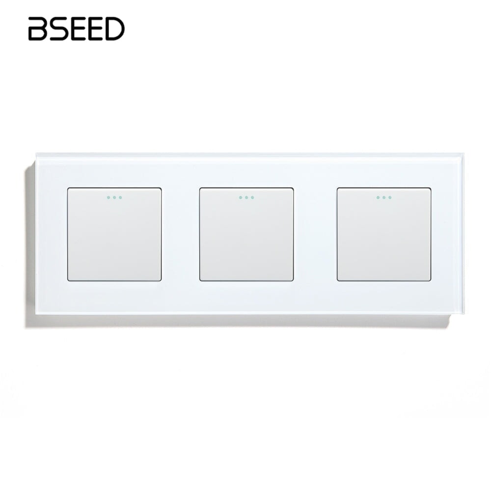 Bseed 2Way Button Light Switch Mechanical Switches Crossbar Switch 228