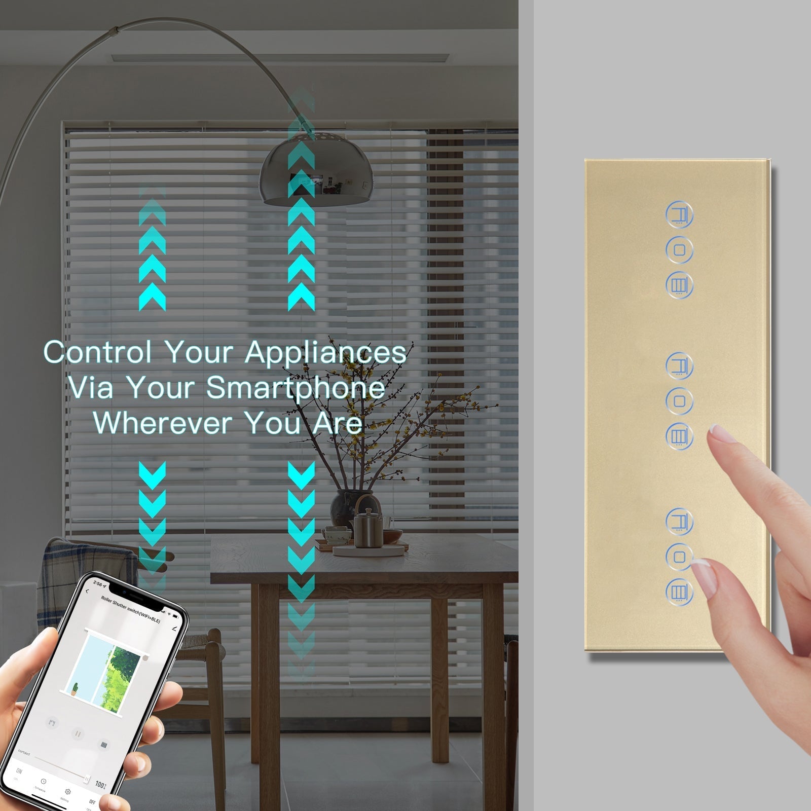 BSEED Zigbee triple Shutter Switch Smart Wall Touch Switch – Bseedswitch