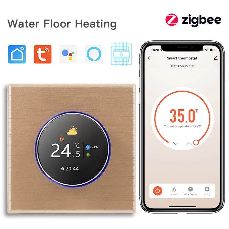 BSEED zigbee Floor Heating Room Thermostat Controller Rotary Button ...