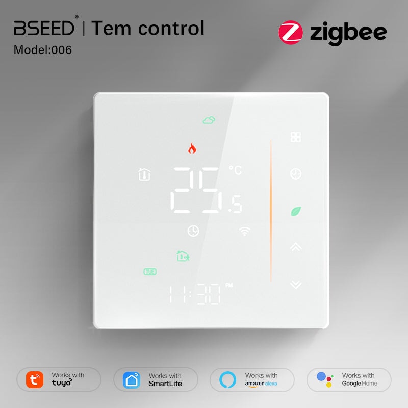 BSEED zigbee Touch LED integrated Screen Floor Heating Room Thermostat ...