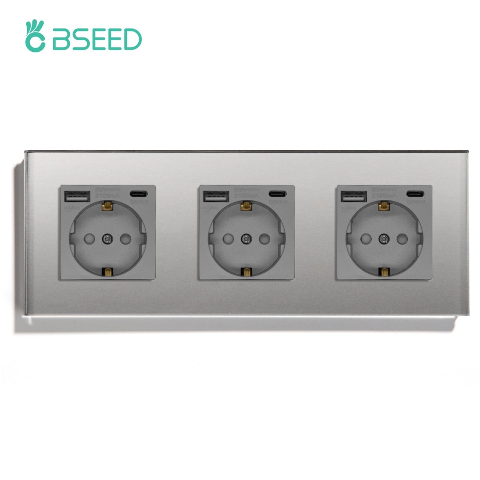 BSEED EU sockets Type-C Interface Outlet Wall Socket With Charge Port ...