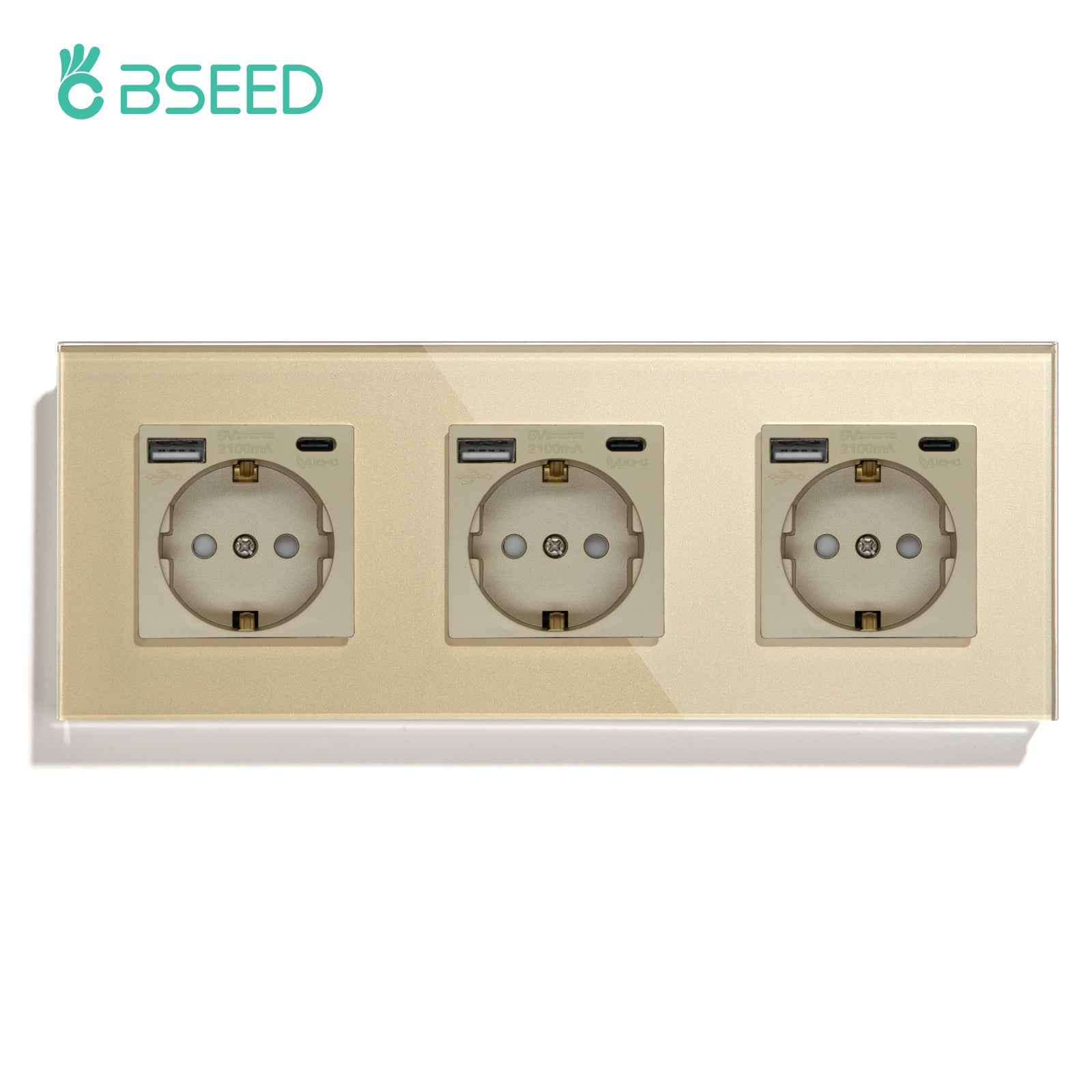 BSEED EU sockets Type-C Interface Outlet Wall Socket With Charge Port ...