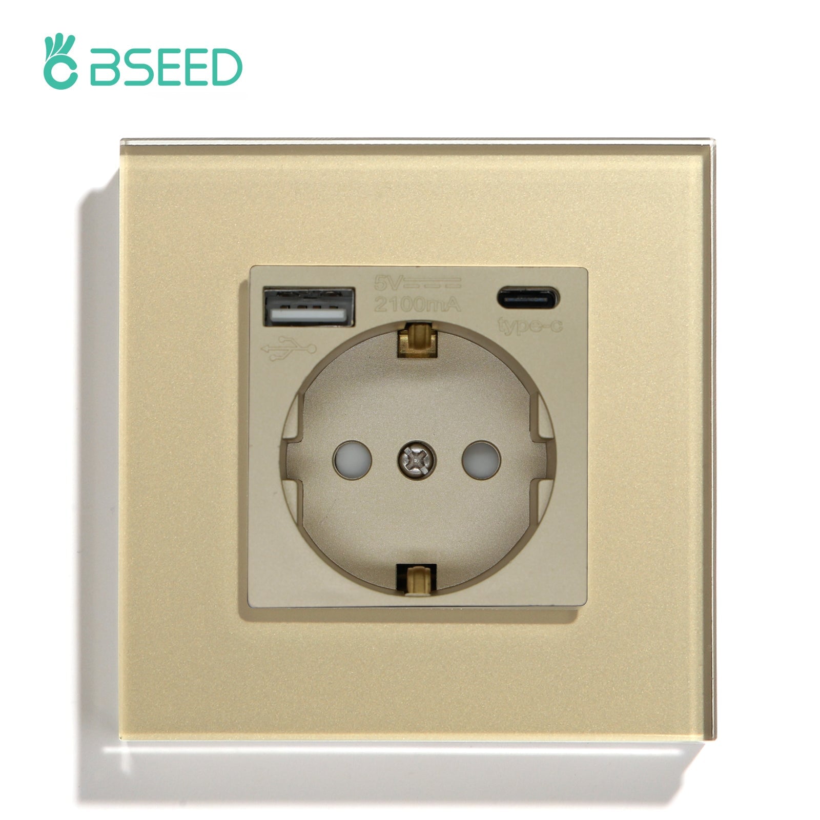BSEED EU sockets Type-C Interface Outlet Wall Socket With Charge Port ...