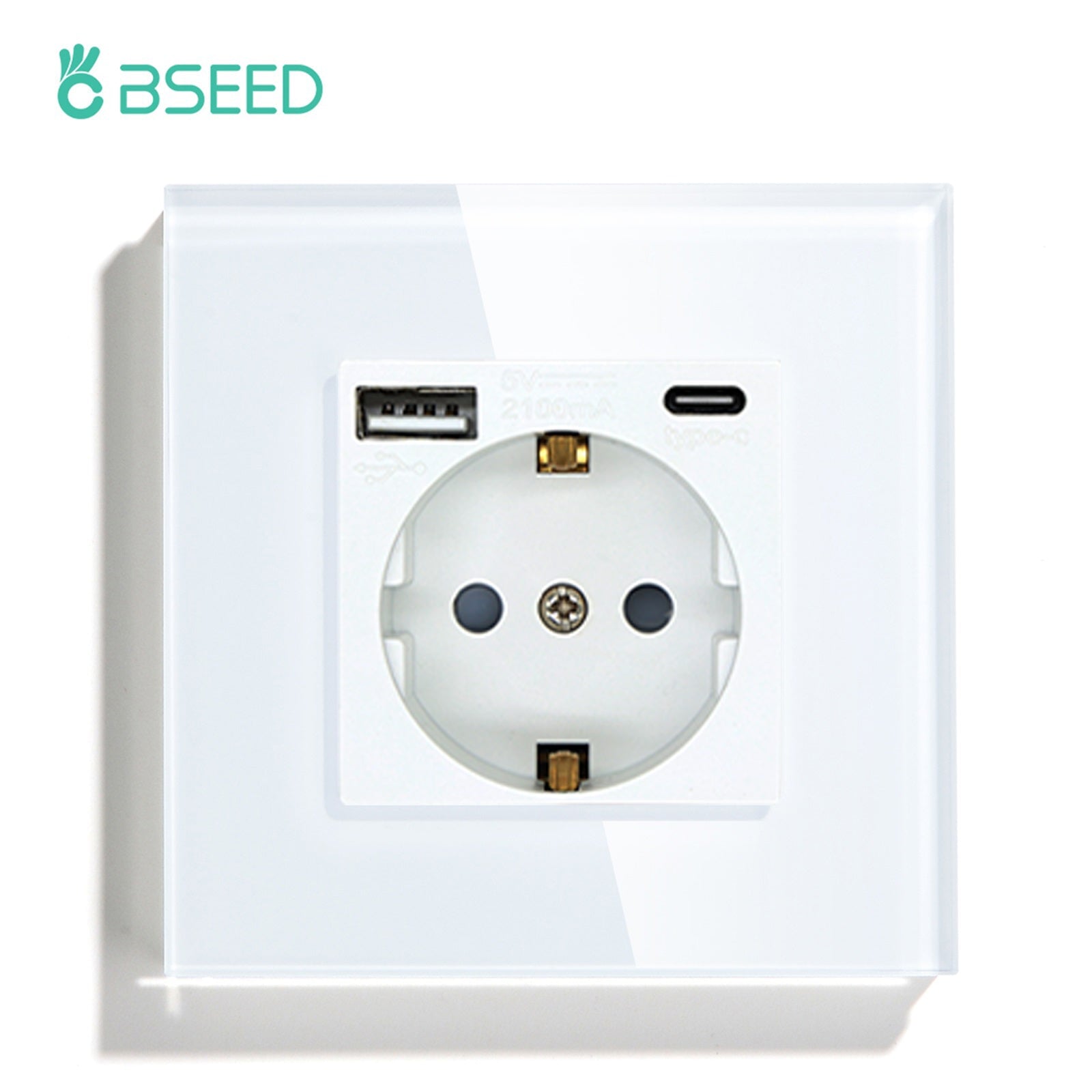 BSEED EU sockets Type-C Interface Outlet Wall Socket With Charge Port ...