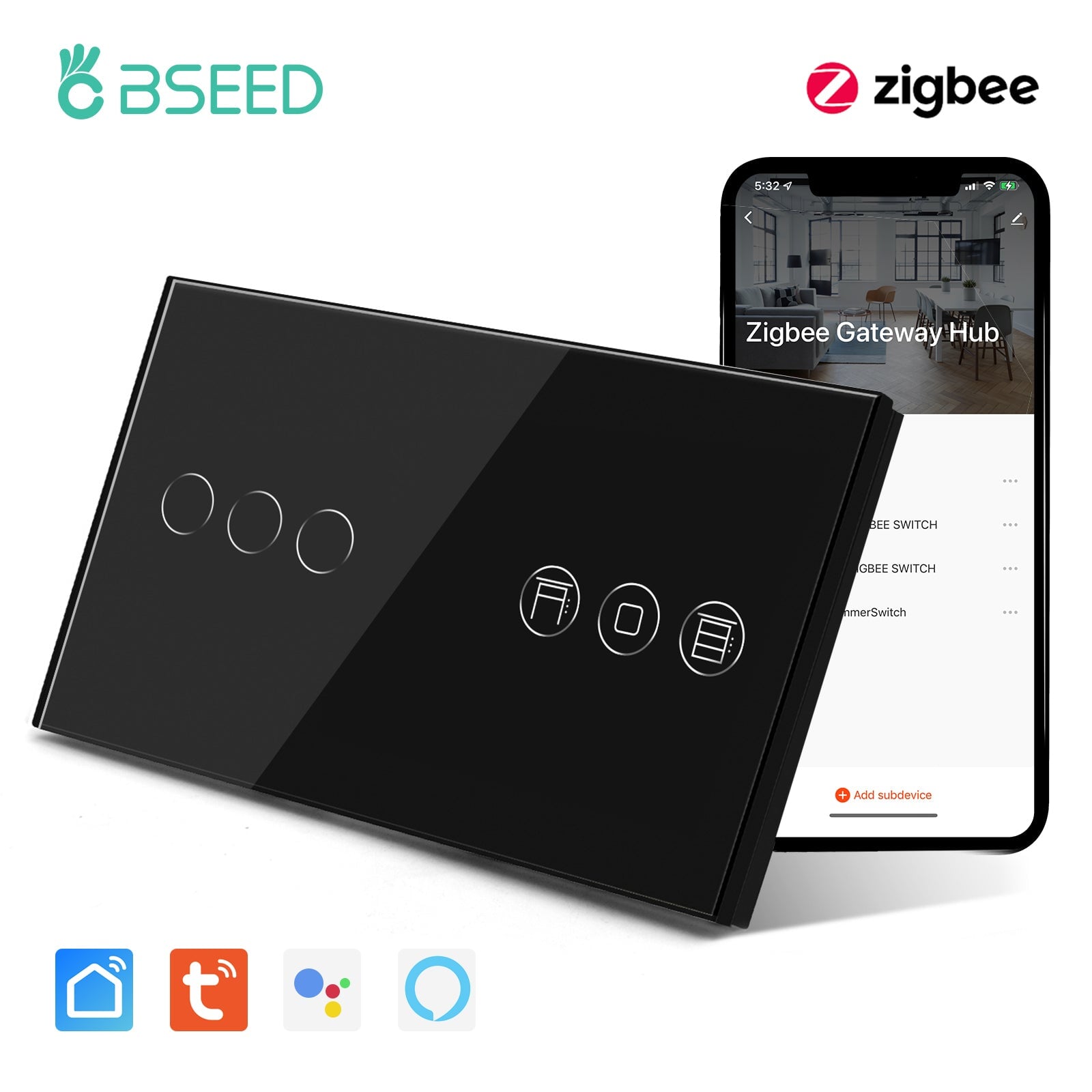 BSEED Zigbee light switch with Shutter Switch – Bseedswitch