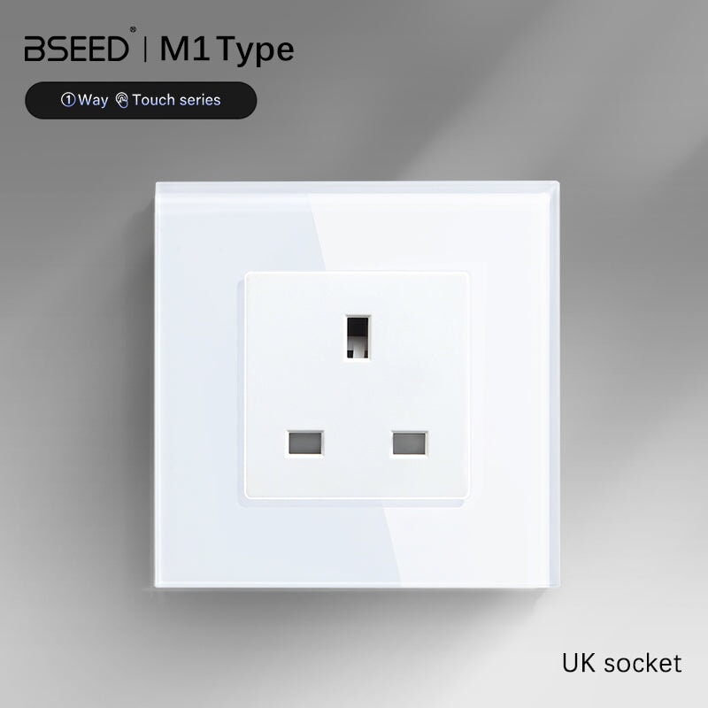 BSEED UK Wall Sockets Single Power Outlets Kids Protection 16A ...