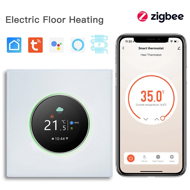 BSEED zigbee Floor Heating Room Thermostat Controller Rotary Button ...