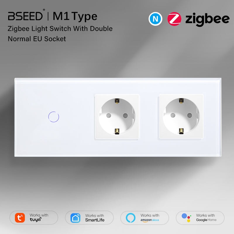 Bseed Zigbee 1/2/3 Gang Light Switches With Double No Smart EU Standar ...