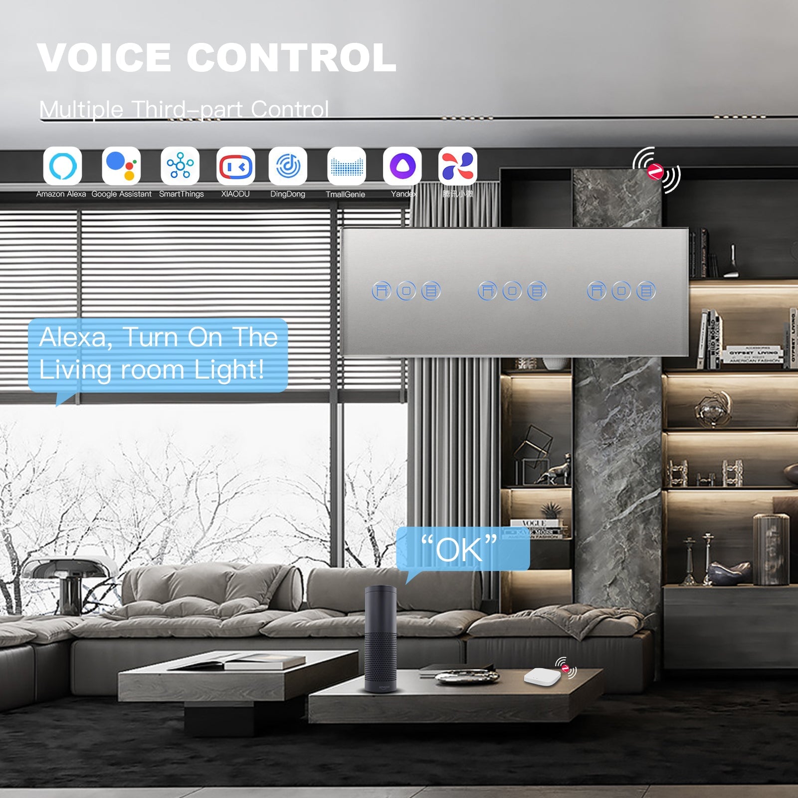 BSEED Zigbee triple Shutter Switch Smart Wall Touch Switch – Bseedswitch