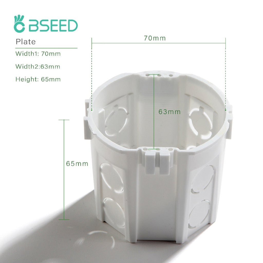 BSEED Wall Round Mounting Box White Back Box Internal Cassette Wiring ...