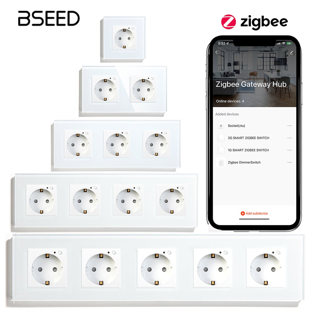 BSEED ZigBee EU Wall Sockets Power Outlets Kids Protection – Bseedswitch