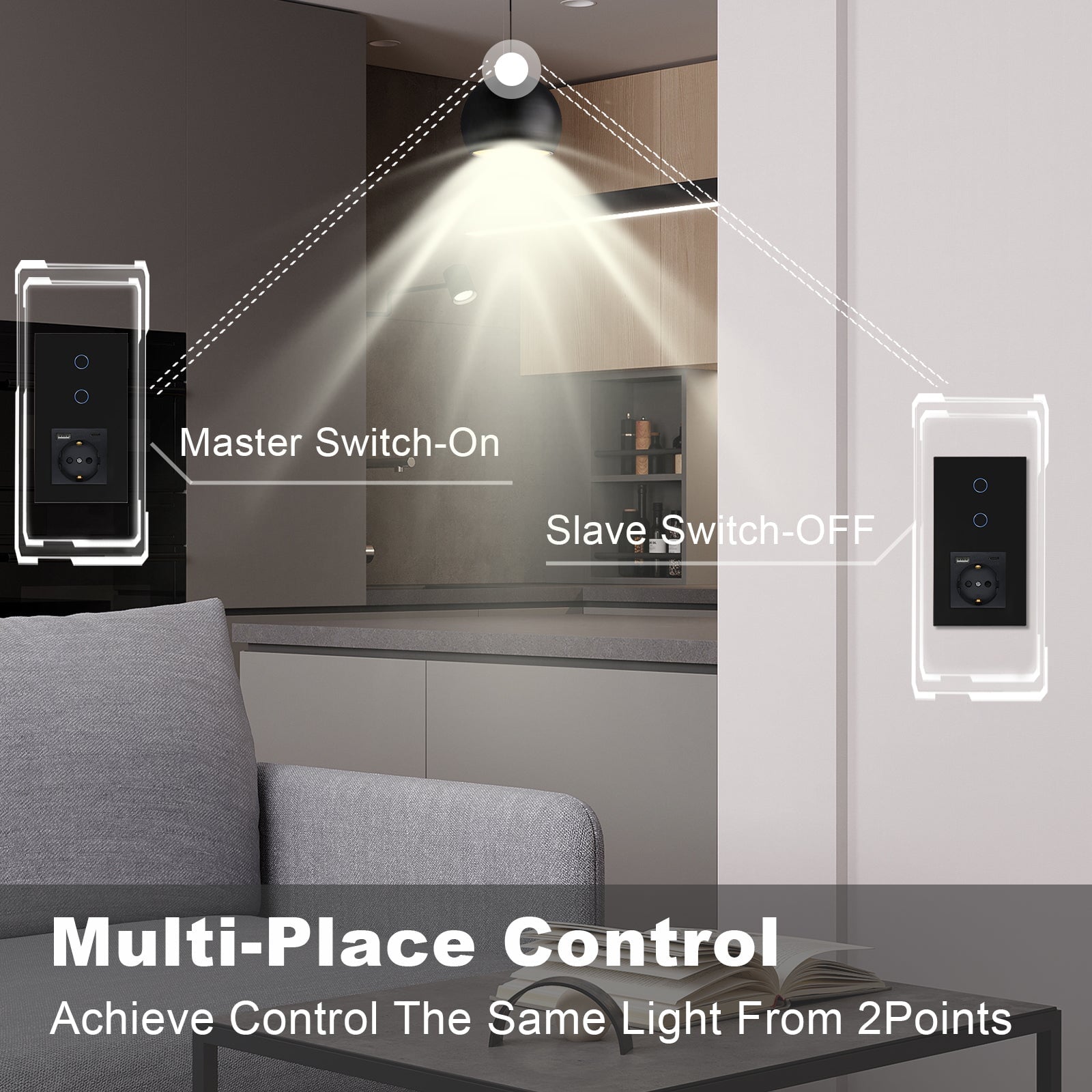 BSEED Light Switch With EU Socket With 20W Type-C Wall Socket – Bseedswitch