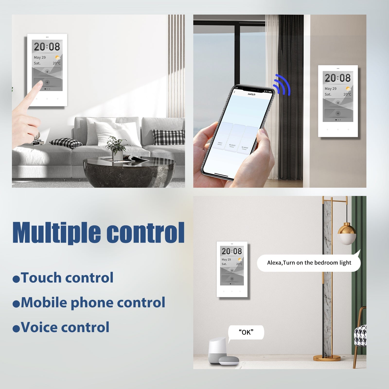 Smart Home Control Panel 118mm 4-inch HD LCD, TFT – Bseedswitch