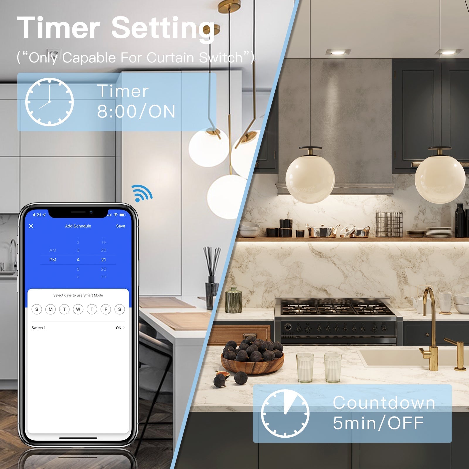 BSEED 1/2/3 Gang ZigBee Switch With Double Dimmer Switch 228mm ...