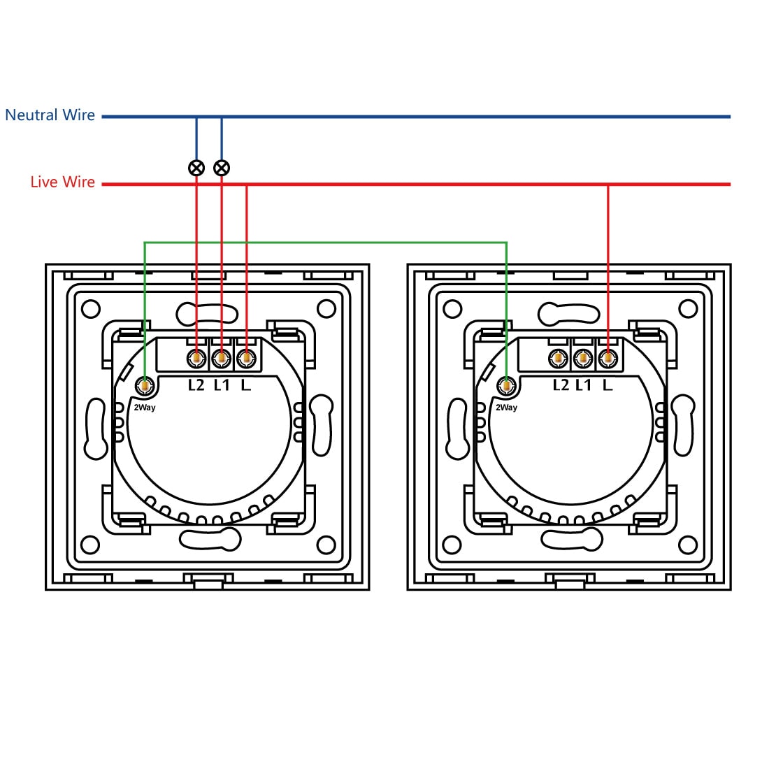 bseed 1/2/3 Gang 1/2/3 Way Touch Light Switch with Eu Socket 300W – Bseedswitch