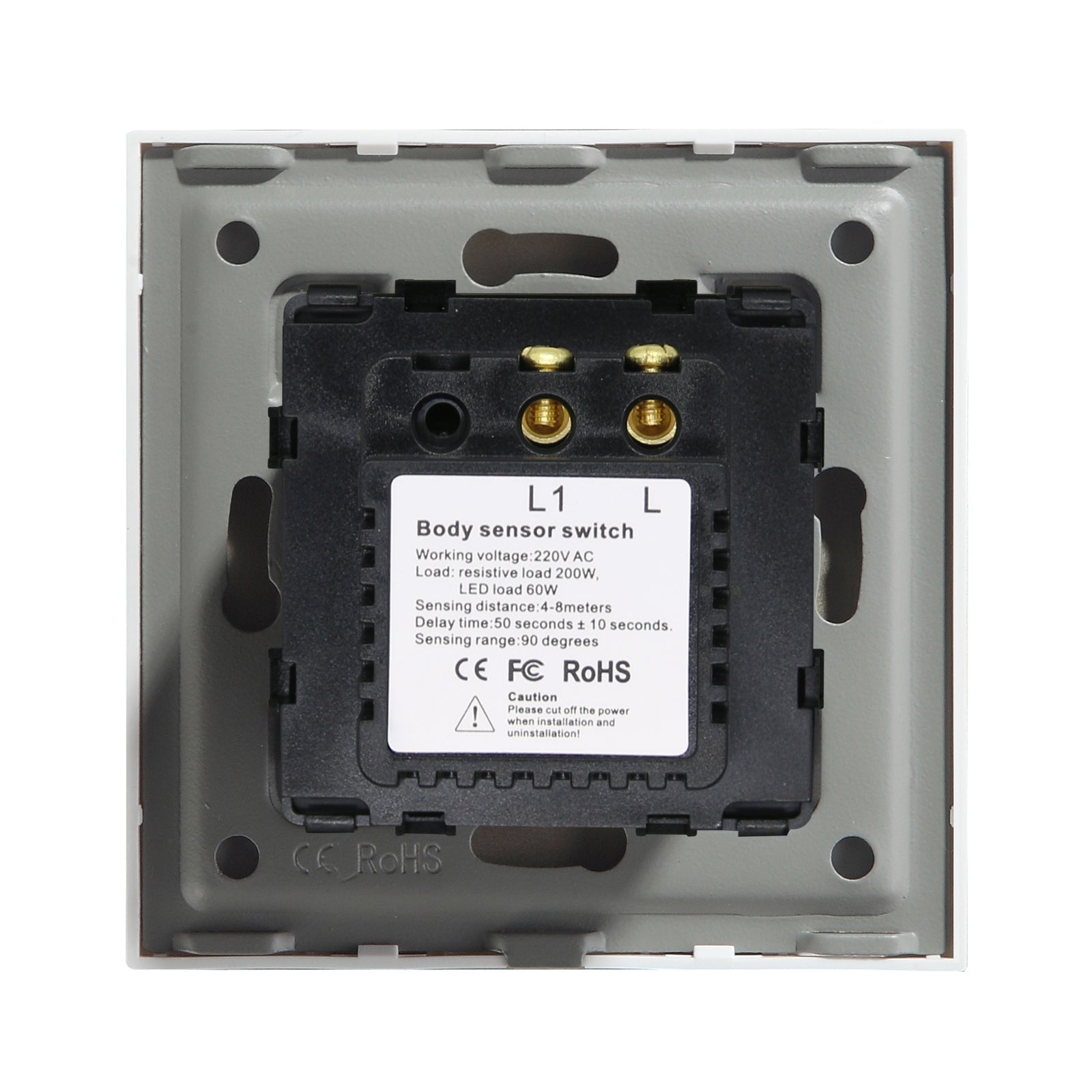 BSEED PIR Infrared Motion Body Sensor Switch Push Button Glass Mechani ...