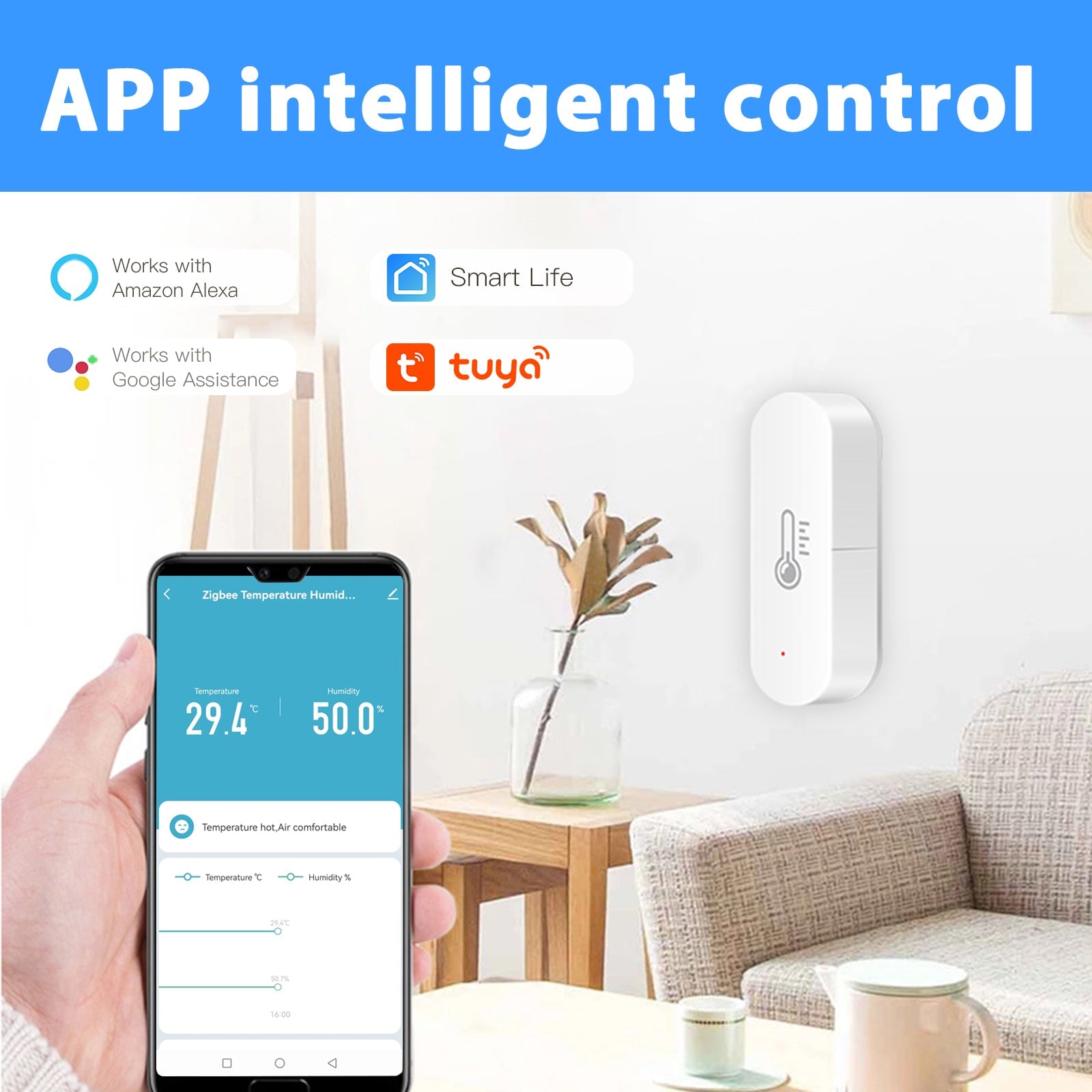 BSEED ZigBee smart Tuya Zigbee Temp & Humidity Sensor – Bseedswitch