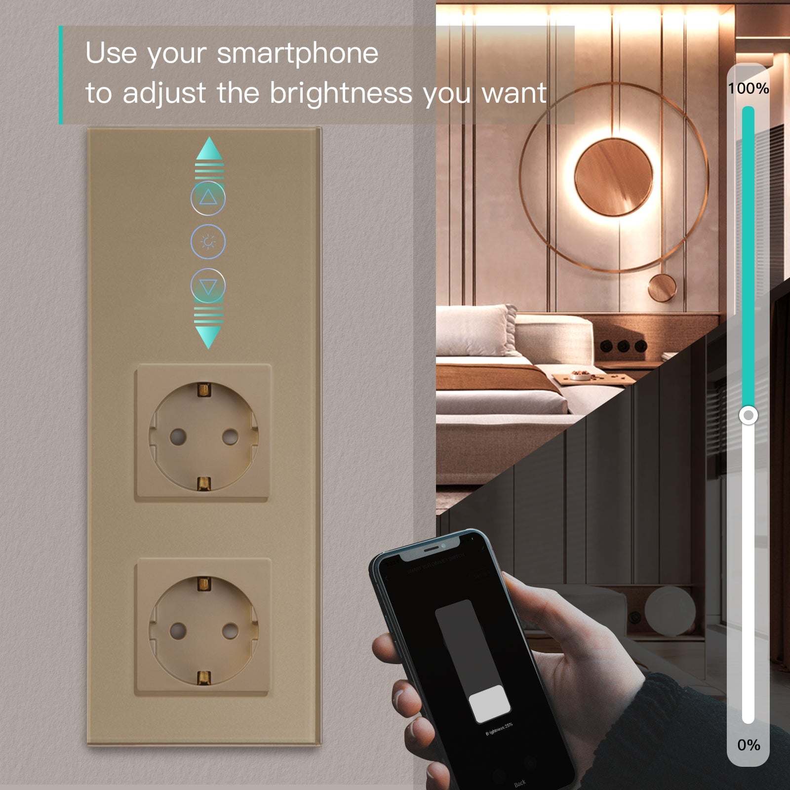 Bseed Smart WiFi Dimmer Switches With Normal EU Standard Wall Sockets ...