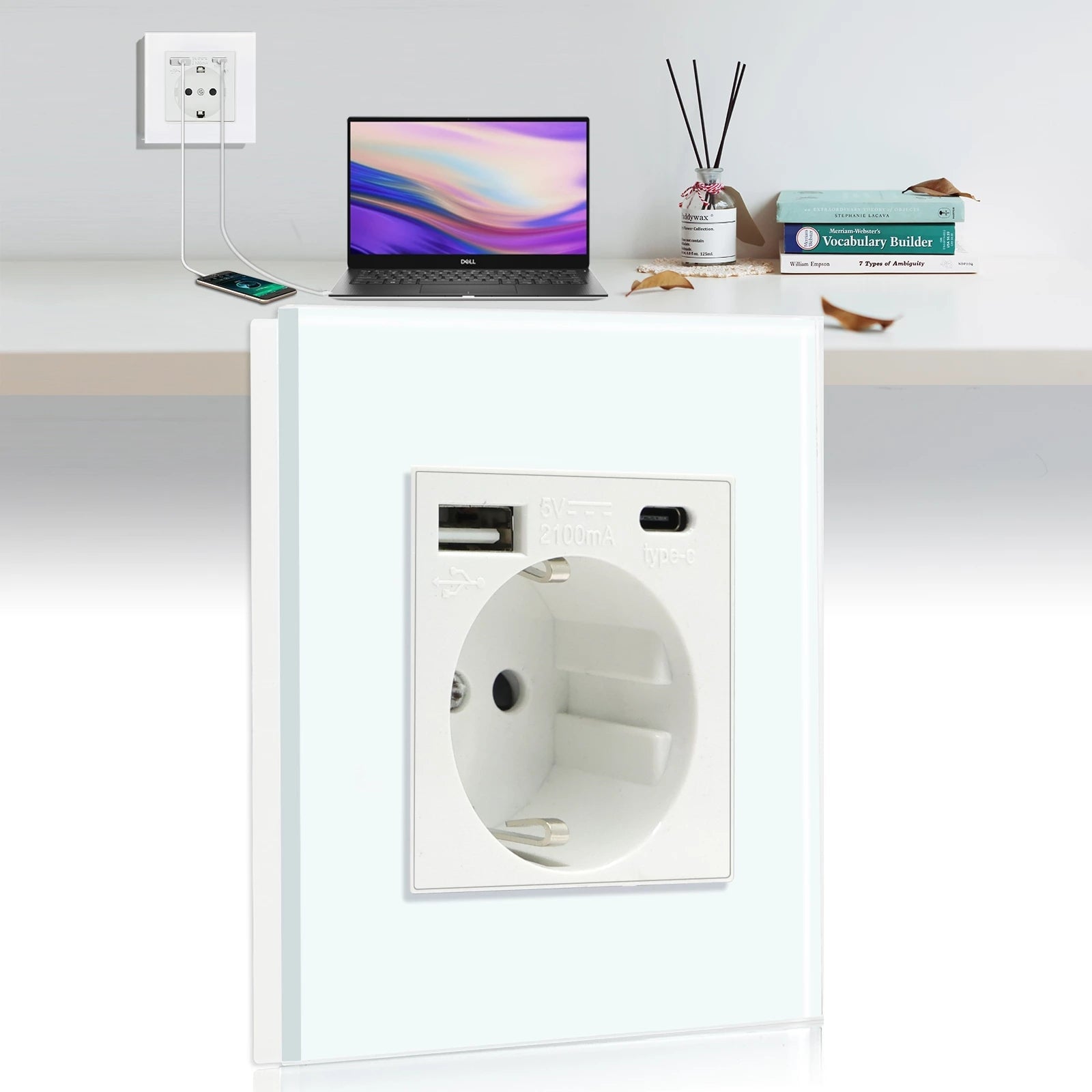 BSEED EU sockets Type-C Interface Outlet Wall Socket With Charge Port ...