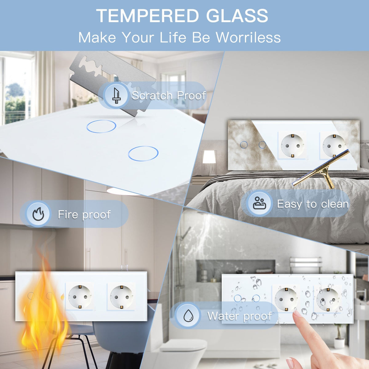Bseed 1/2/3 Gang 1/2/3 Way Switch with Trible Socket Work – Bseedswitch