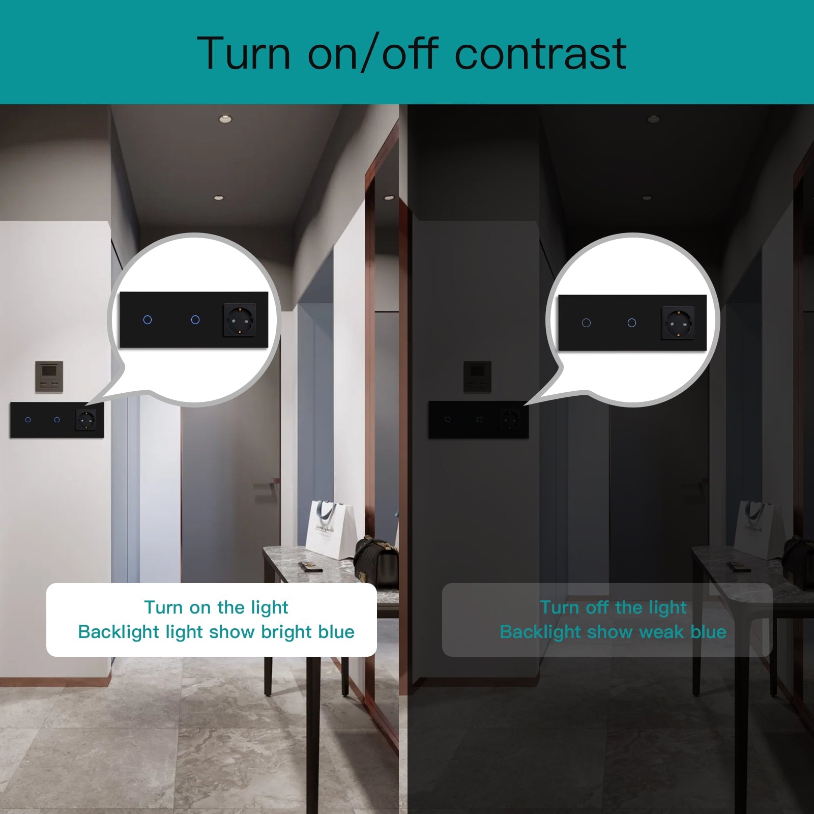 Bseed Smart WiFi Light Switches Multi Control With EU Normal Standard ...