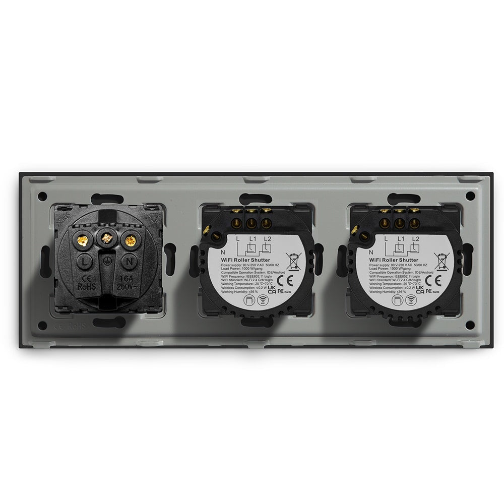 Bseed Smart WiFi Shutter Switches With Double Normal EU Standard Wall ...